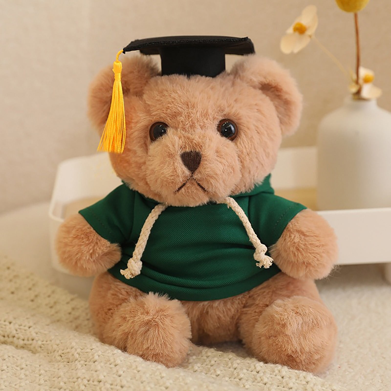 Plush Graduation Bear Doll, Stuffed Animal Plushie Pillow Doll, Soft ...