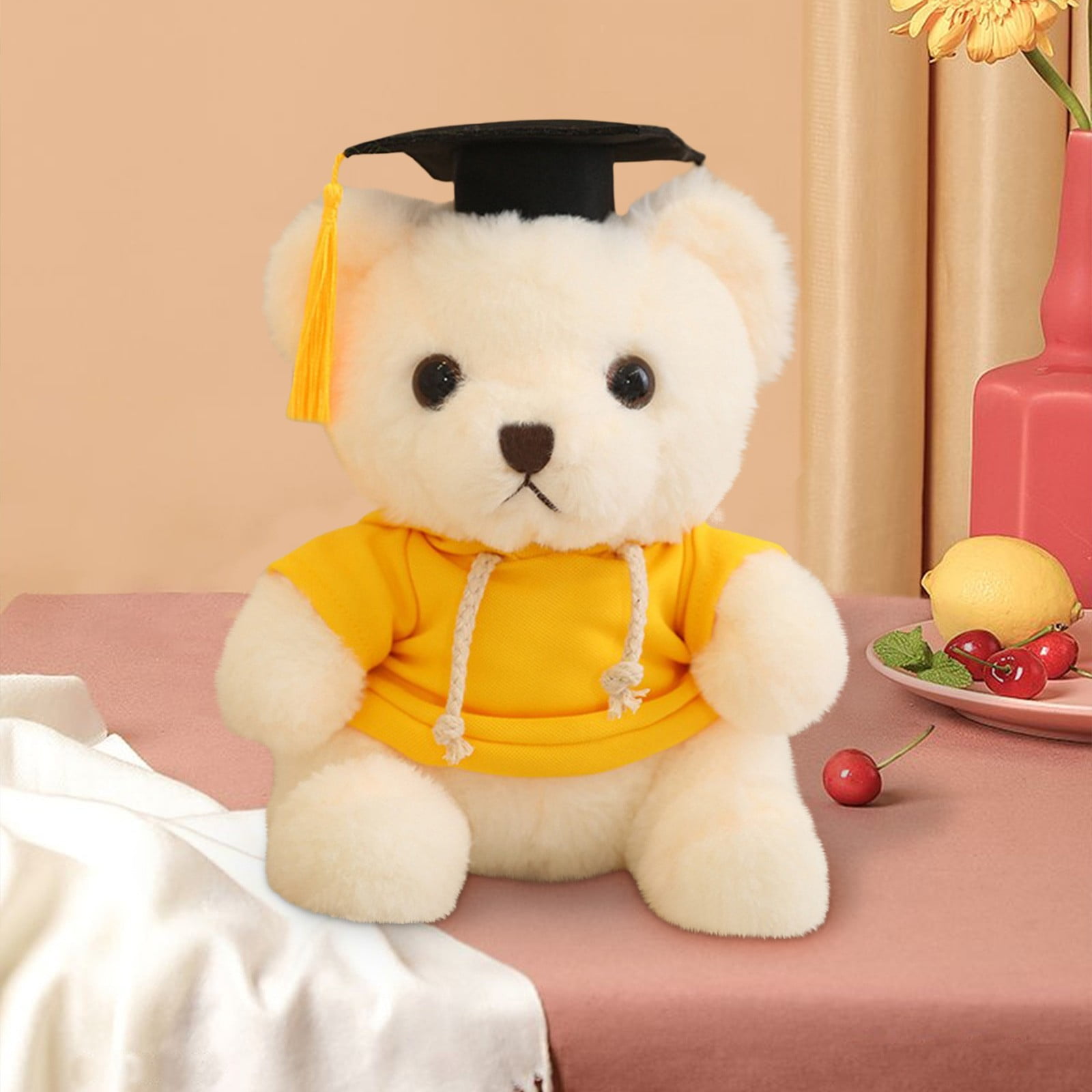 Plush Graduation Bear Doll, Stuffed Animal Plushie Pillow Doll, Soft ...