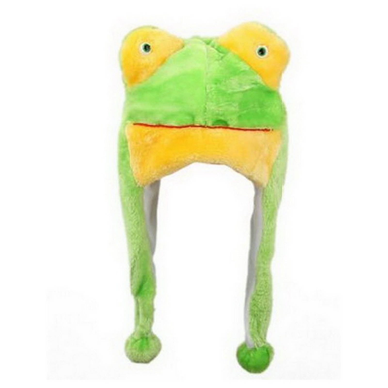 Plush Hat with Earflaps Soft Washable Movable Ears Animal Cap Costume ...
