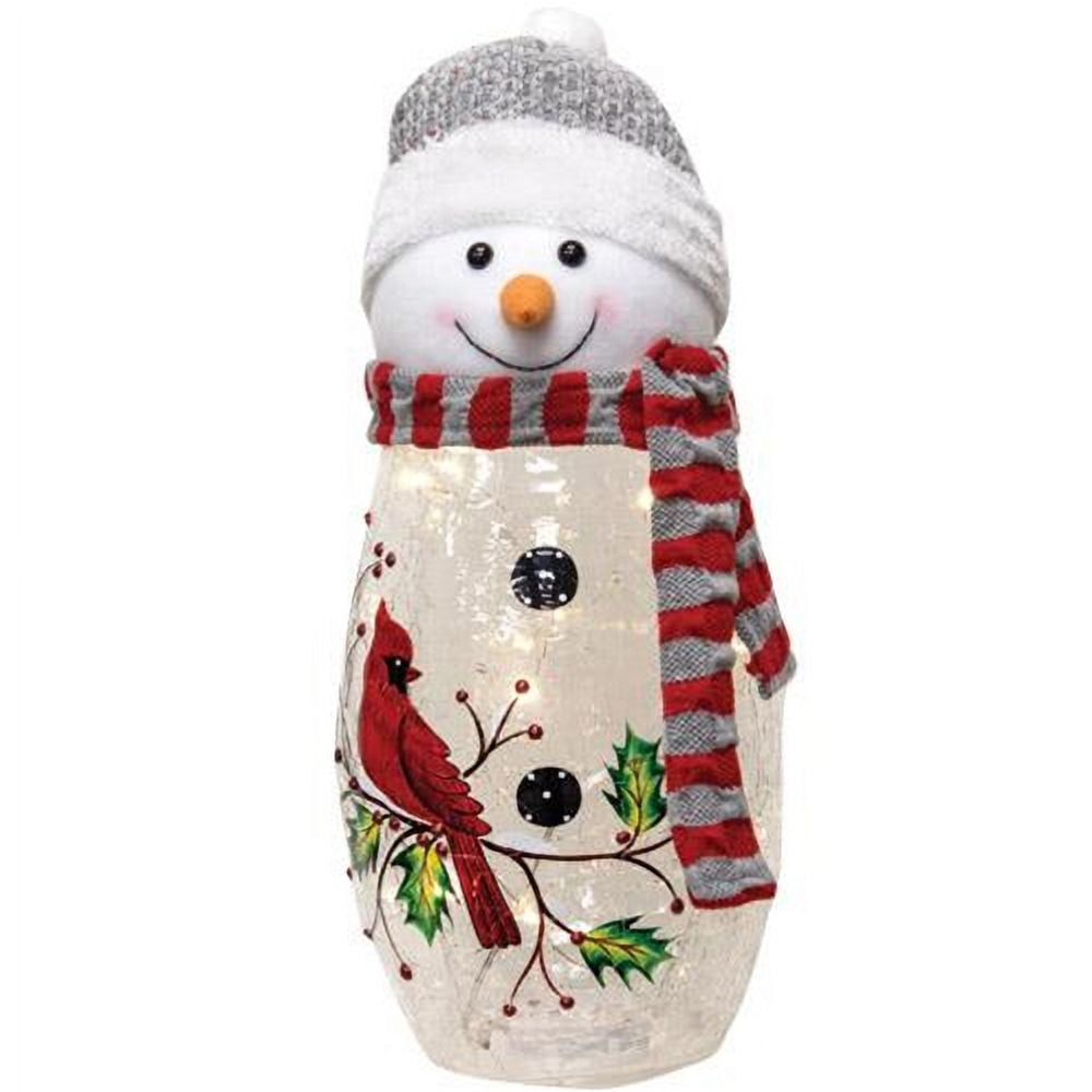 Plush Head Lit Glass Snowman - Walmart.com