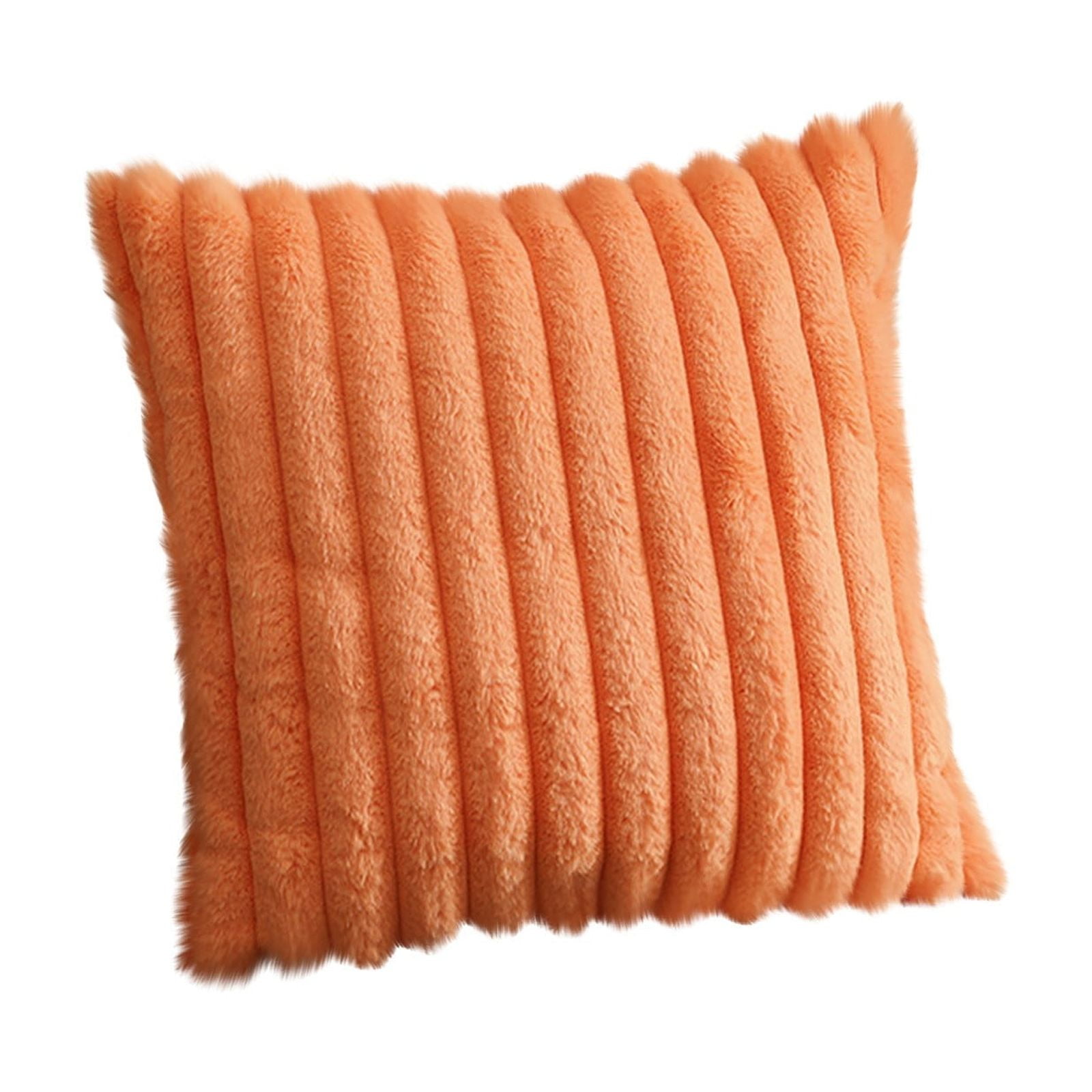 Plush Horizontal Striped Pillowcase Soft Cotton Material Hidden Zipper ...