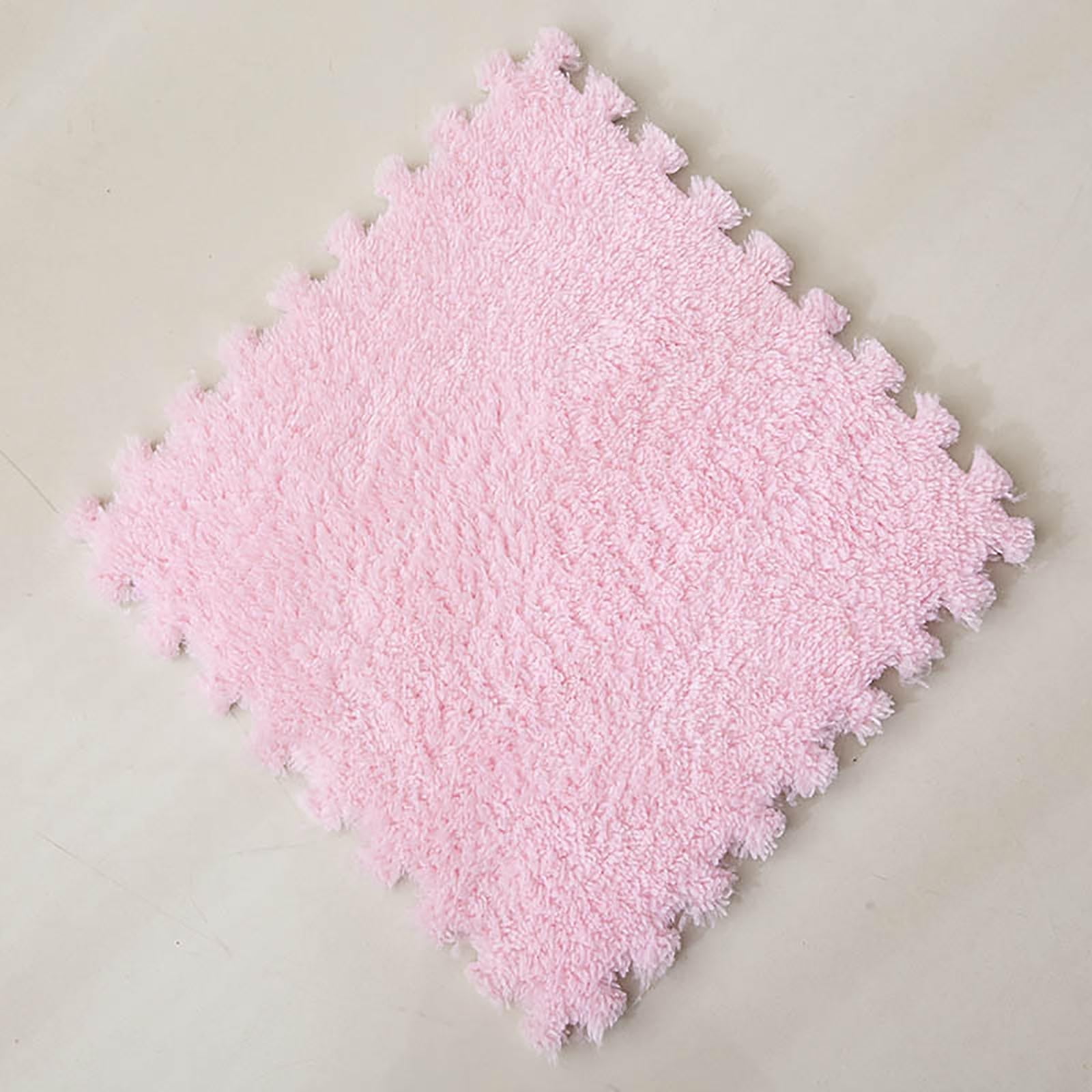 Plush Interlocking Carpet Tiles, Non-Toxic Shaggy Foam Carpet Tiles for ...