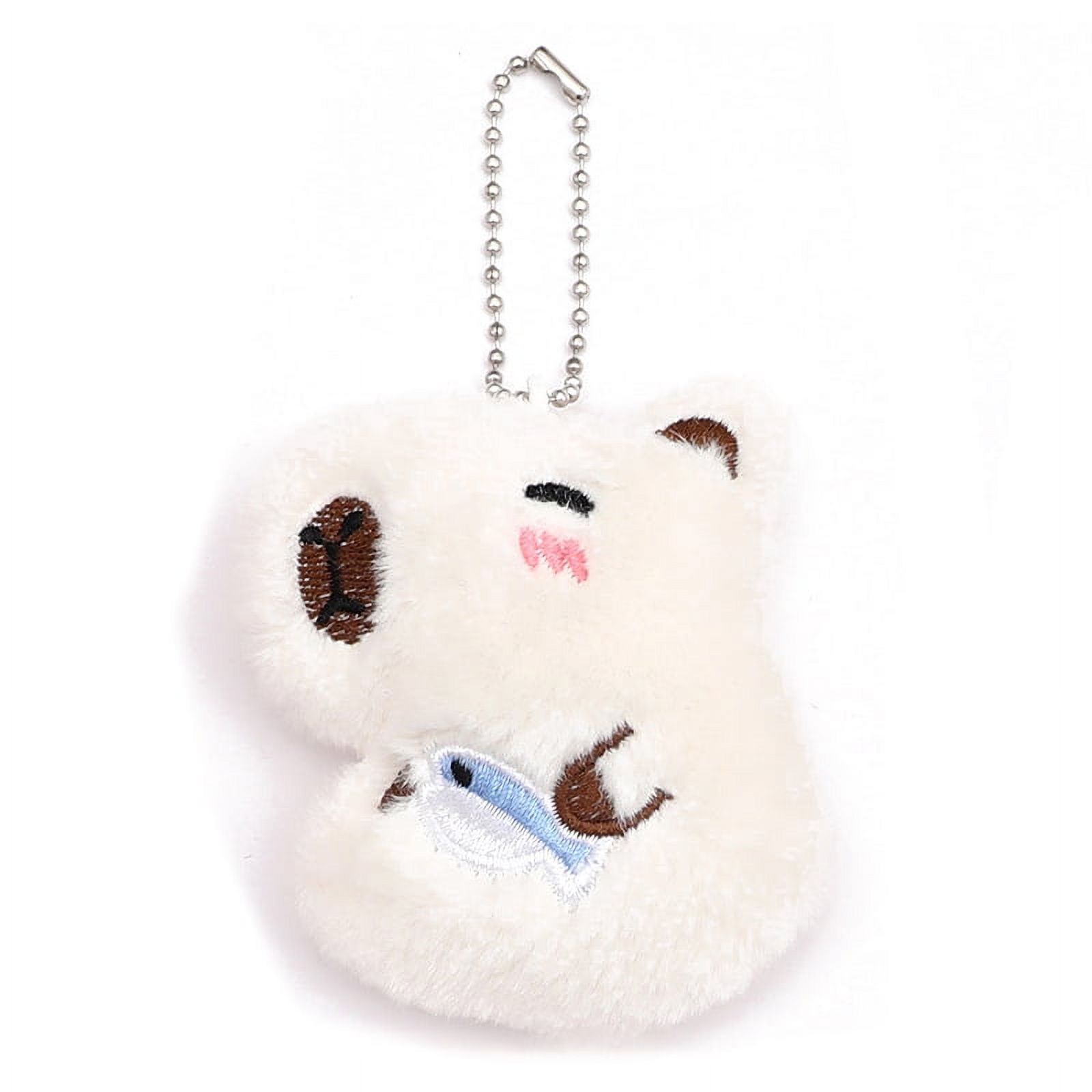Plush Kapibala Pendant Cartoon Capybara Keychain Soft Stuffed Doll Car ...