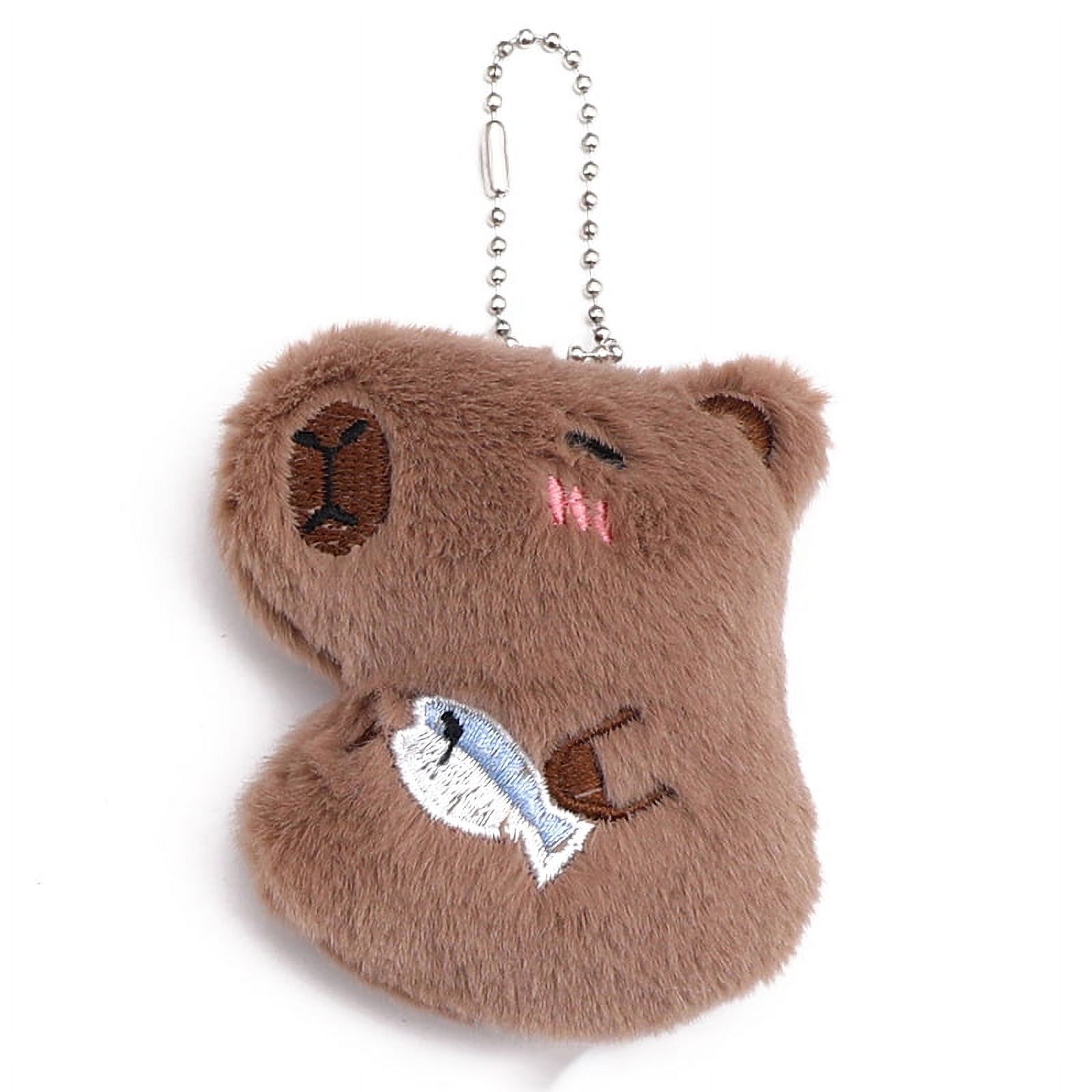 Plush Kapibala Pendant Cartoon Capybara Keychain Soft Stuffed Doll Car ...