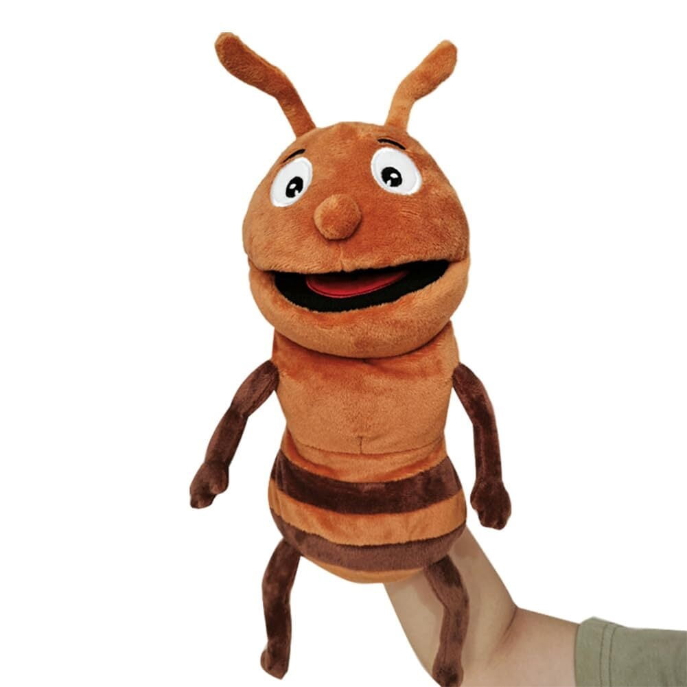 Plush Ladybug Hand Puppet with Movable Mouth, Red with Black Spots ...