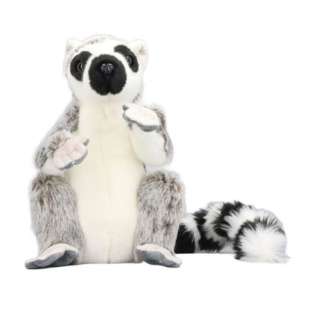 Plush Lemur Toy Soft Realistic Soothe Hook And Loop Lovely Stuffed ...