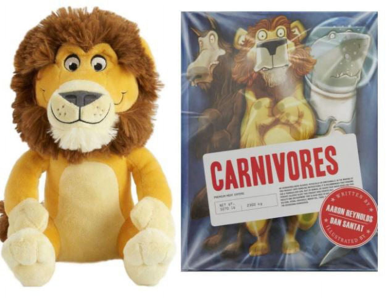 Plush Lion Toy Stuffed Animal and Carnivores Book Bedtime Story Book ...
