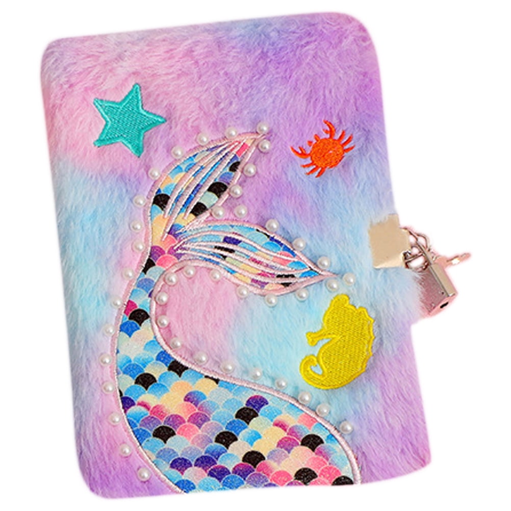 Plush Mermaid tail Notebook Cartoon Notepad Lockable Fluffy Notebook ... Plush Mermaid tail Notebook Cartoon Notepad Lockable Fluffy Notebook ...