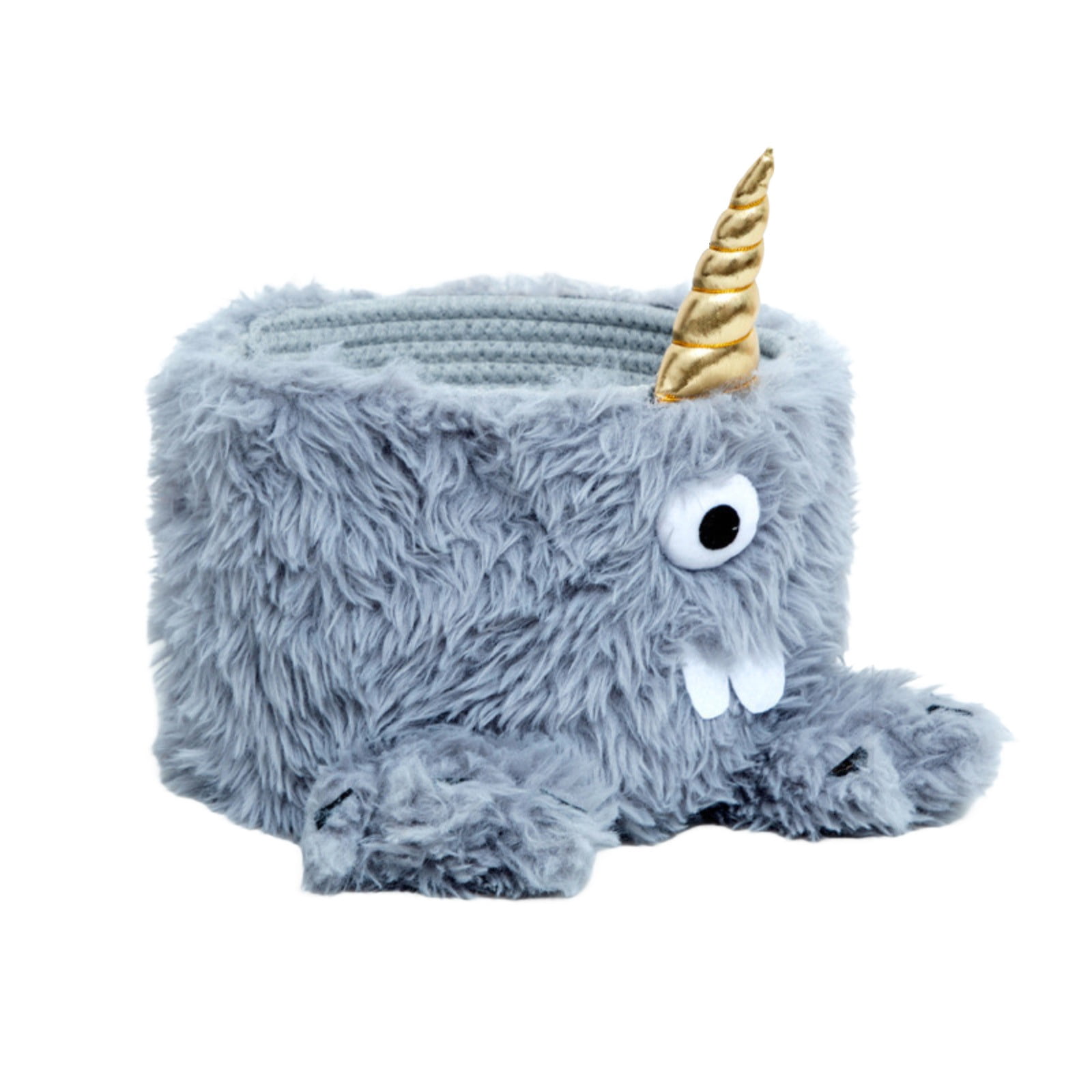 Plush Monster Storage Basket for Kids - Soft Toy Organizer Bin ...