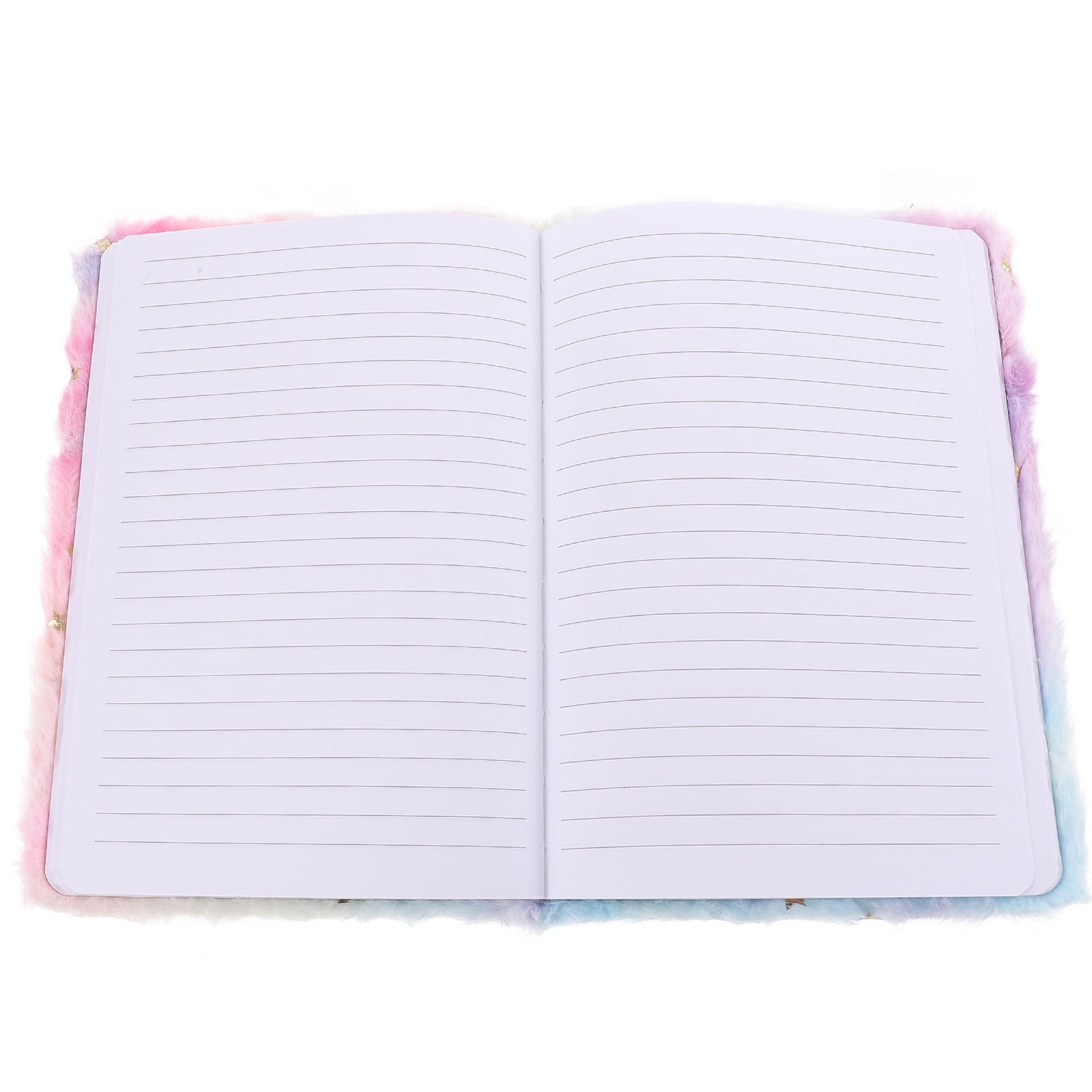 Plush Notebook Novelty Journey Pads Cute Lined Fluffy Cartoon Notepad ...