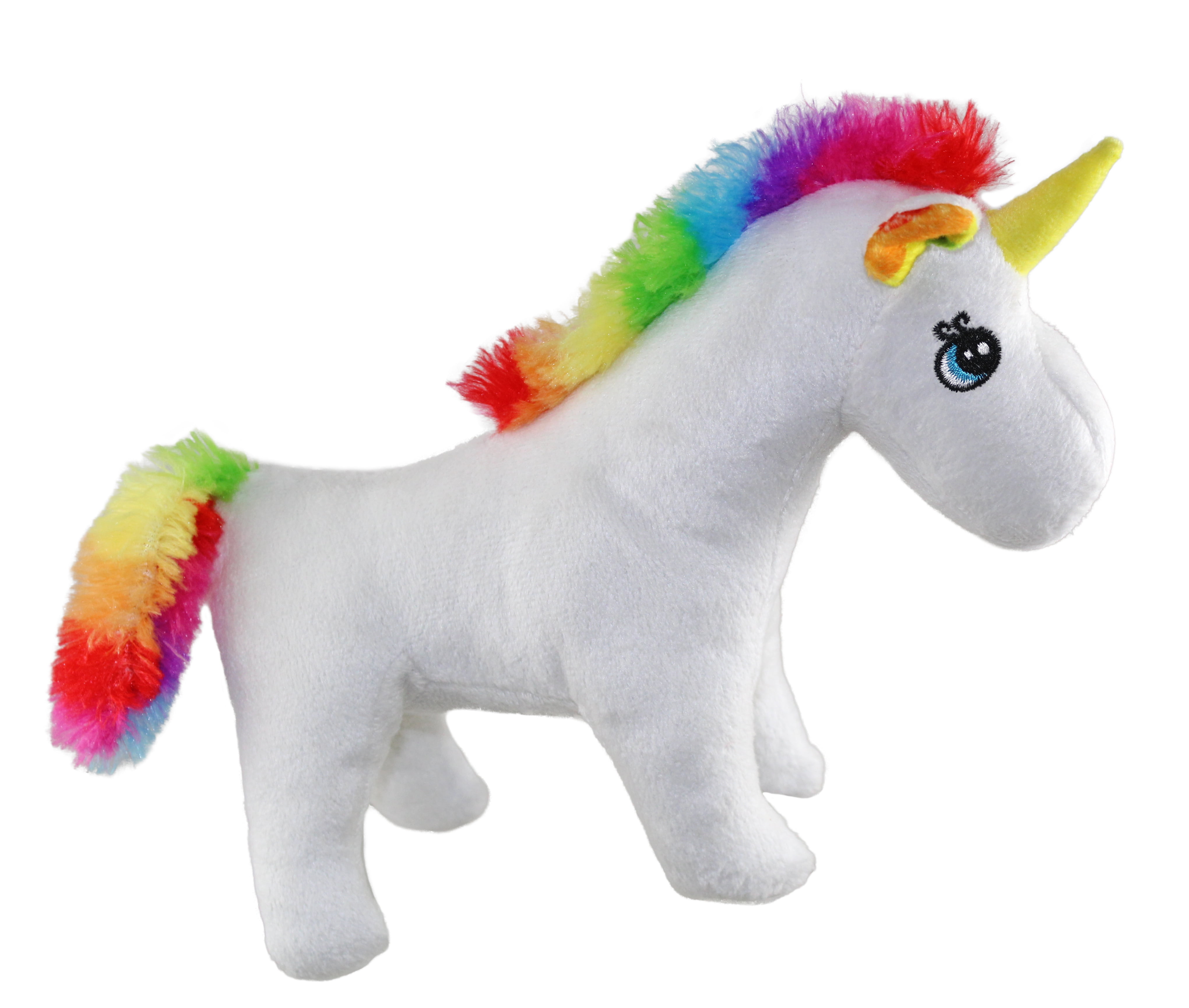 Plush Pal 11" Soft & Fluffy White Unicorn Stuffed Animal Toy with Rainbow Tail And Mane ...