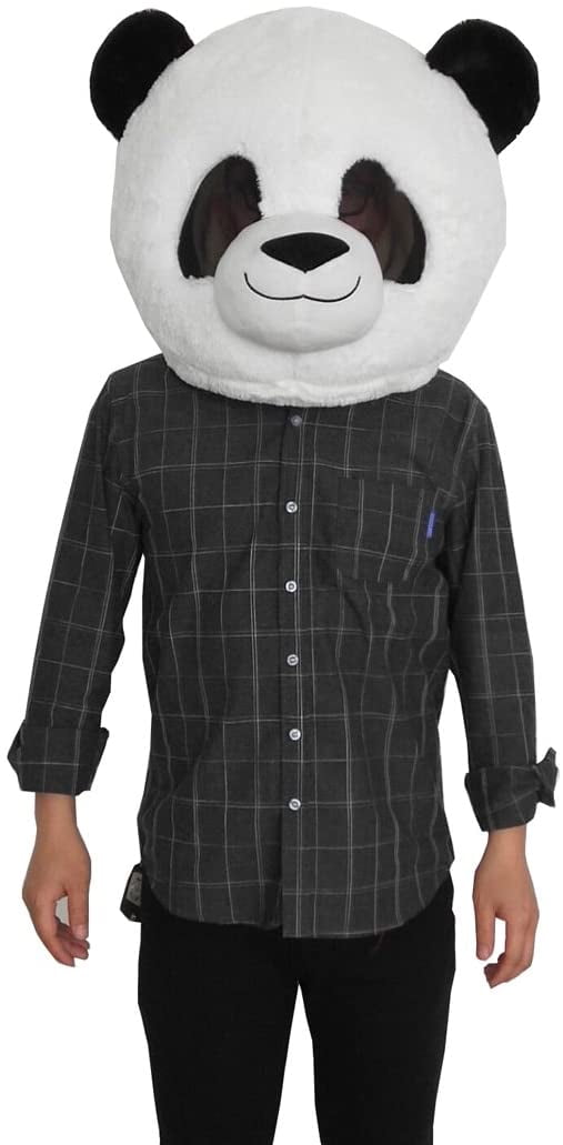 Adult Plush Panda Bear Mascot Head Mask - Soft, Breathable Costume for ...