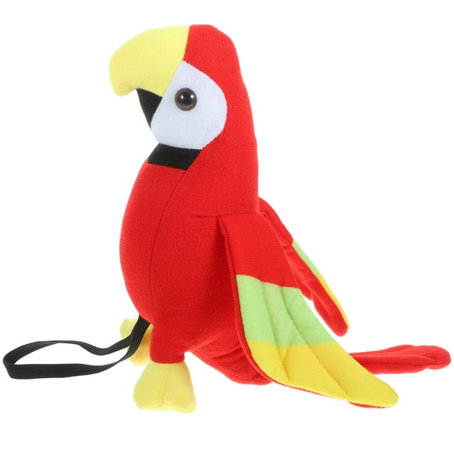 Realistic Plush Parrot Toy - Kids Pirate Costume Accessory & Bird Toy ...