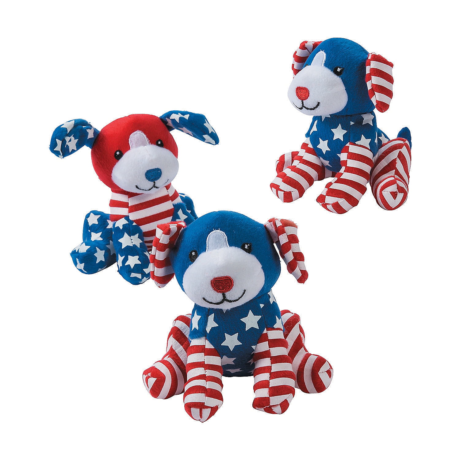 Plush Patriotic Dogs - Party Favors - 12 Pieces - Walmart.com