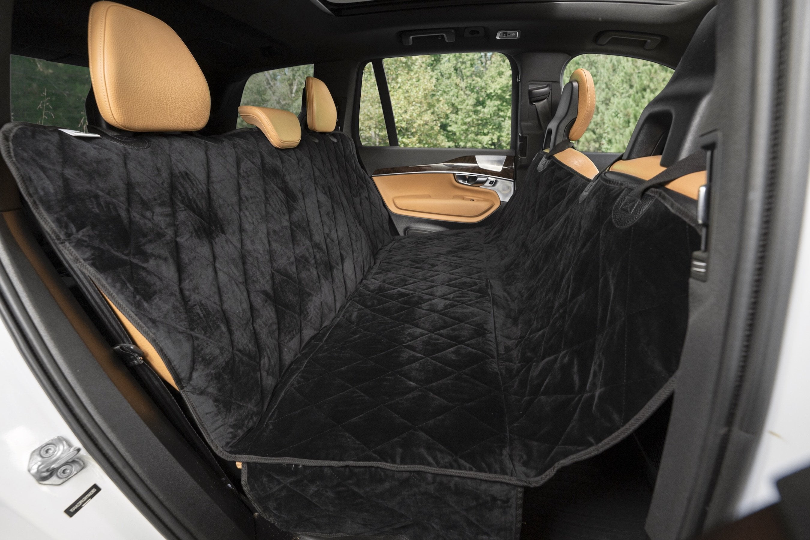 Plush Paws Products Velvet Rear Car Seat Protector w/ Hammock ...