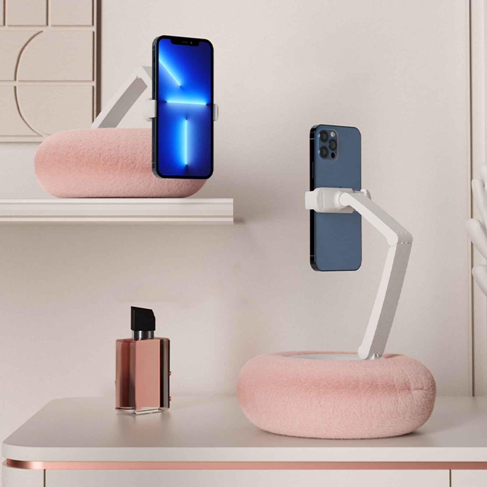 Plush Pillow Phone Holder 360 Degree Rotation Height Angle Adjustable ...