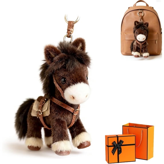 Plush Pony Bag Charm and Keychain, Horse Bag Charm, 2026 Year of the ...