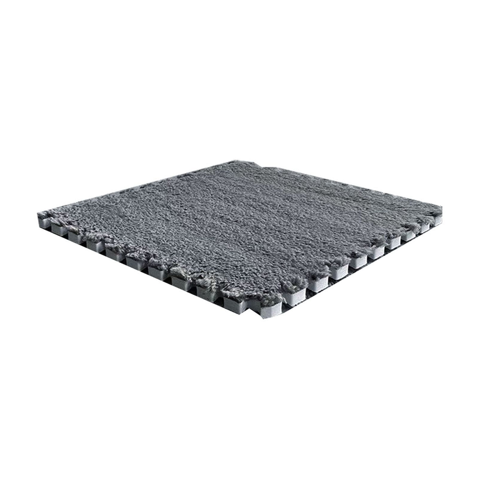 Plush Puzzle Foam Floor Mat Square Interlocking Fluffy Tiles with ...