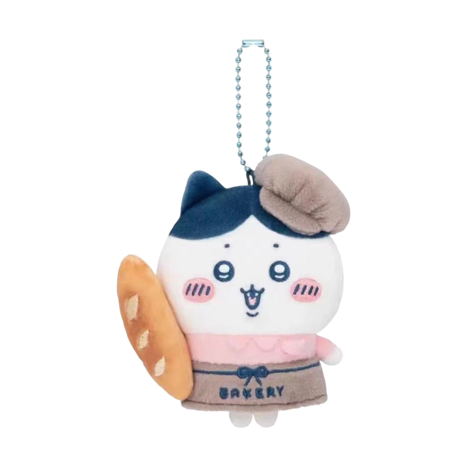 Plush Rabbit Chikawa Keychain Stuffed Toy Bakery Uniform Design, Cute ...