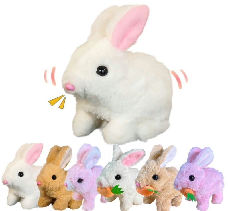 Plush Rabbit Easter Electronic Interactive Toy Bunny Walking, Hopping ...