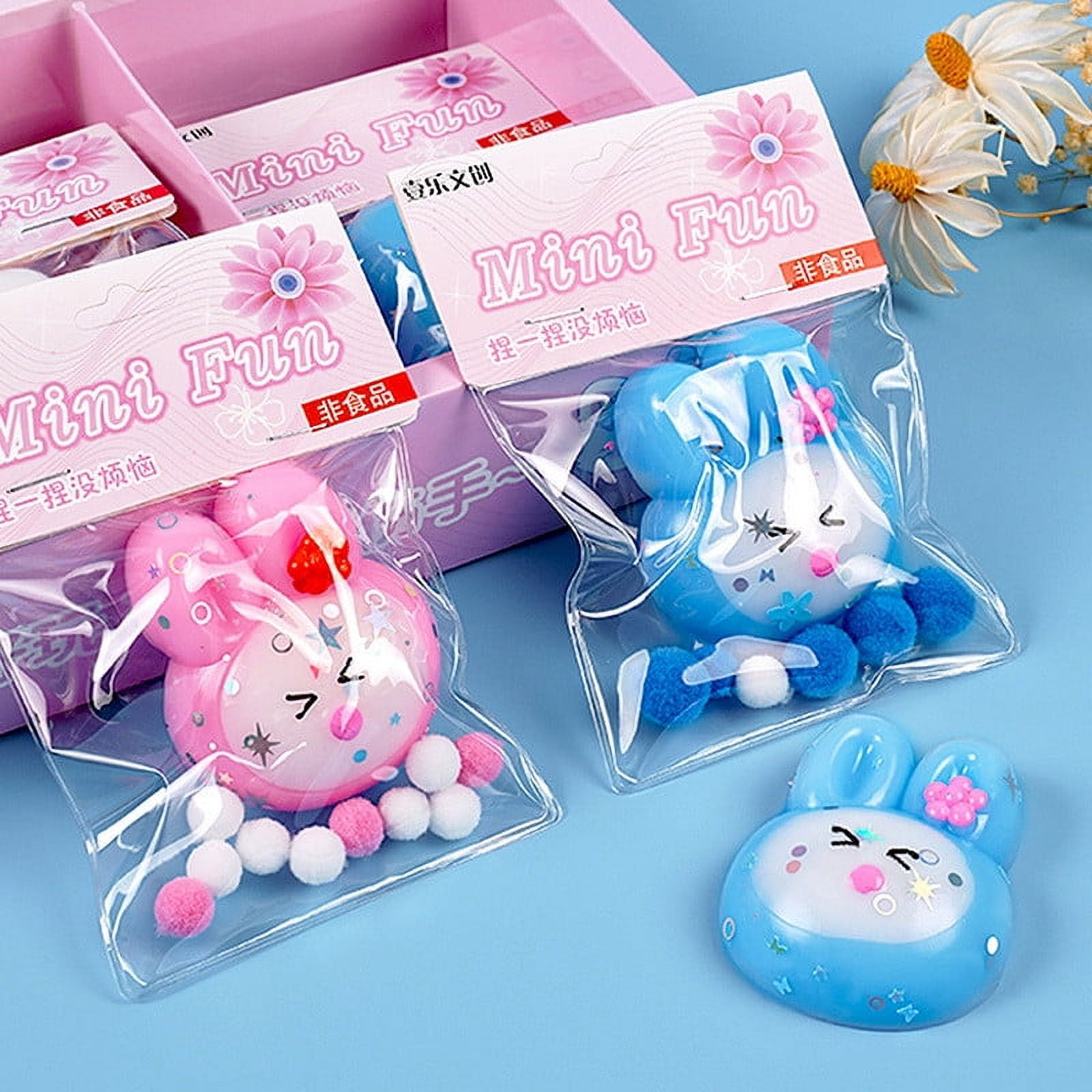 Plush Rabbit Squeeze Toy | Soft TPR Material | Compact Portable Stress ...