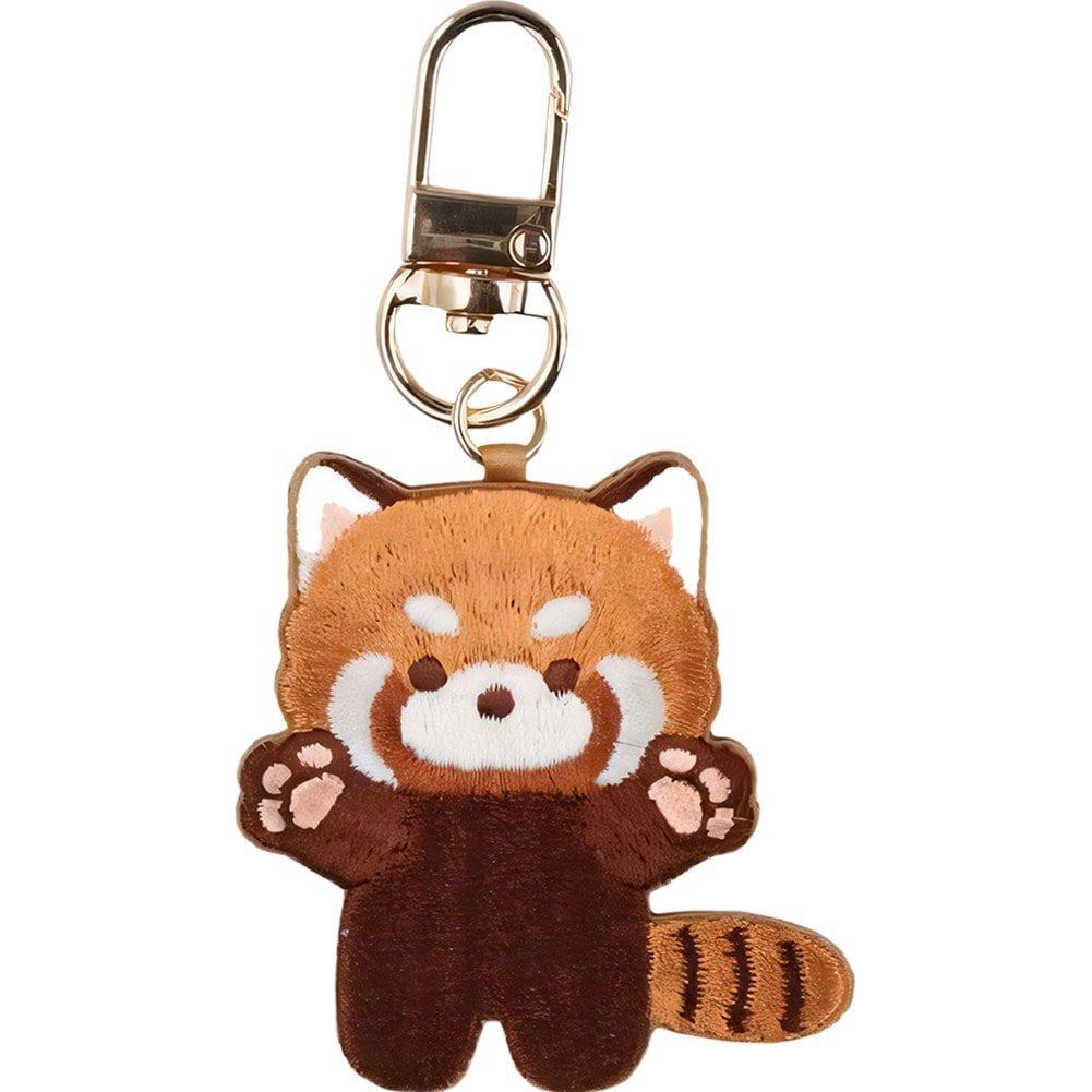 Plush Raccoon Keychain Cartoon Red Panda Backpack Pendant Cute Car ...