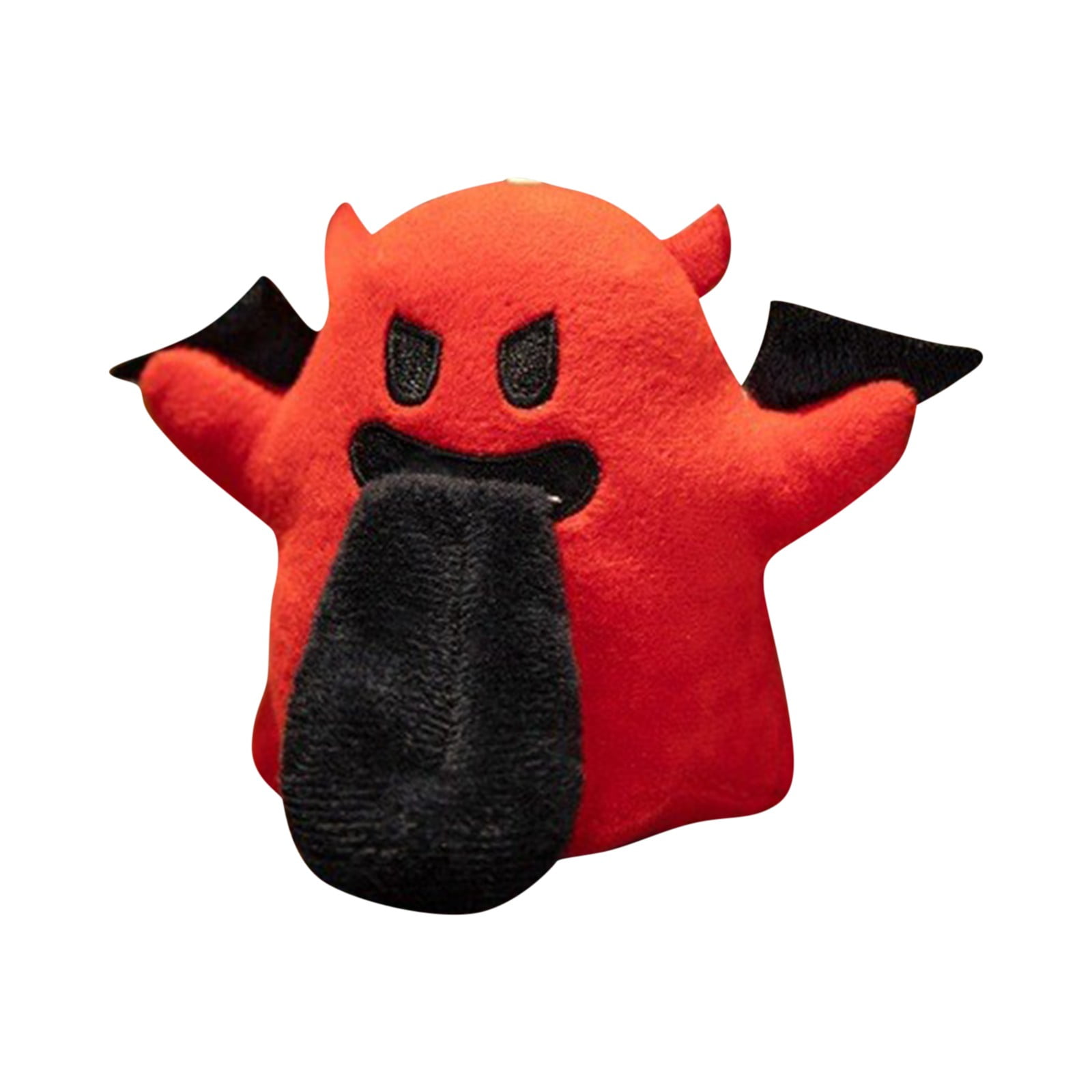 Plush Red Devil Ghost Toy with Black Tongue – Soft Stuffed Halloween ...