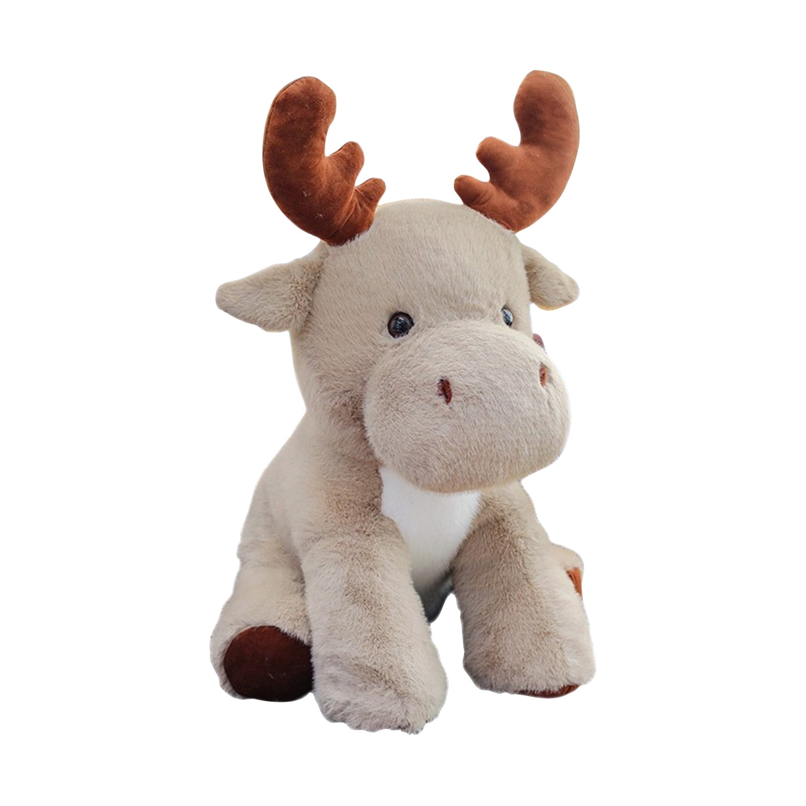 Plush Reindeer Stuffed Animal Toy – Soft and Cuddly Brown Deer Plushie ...