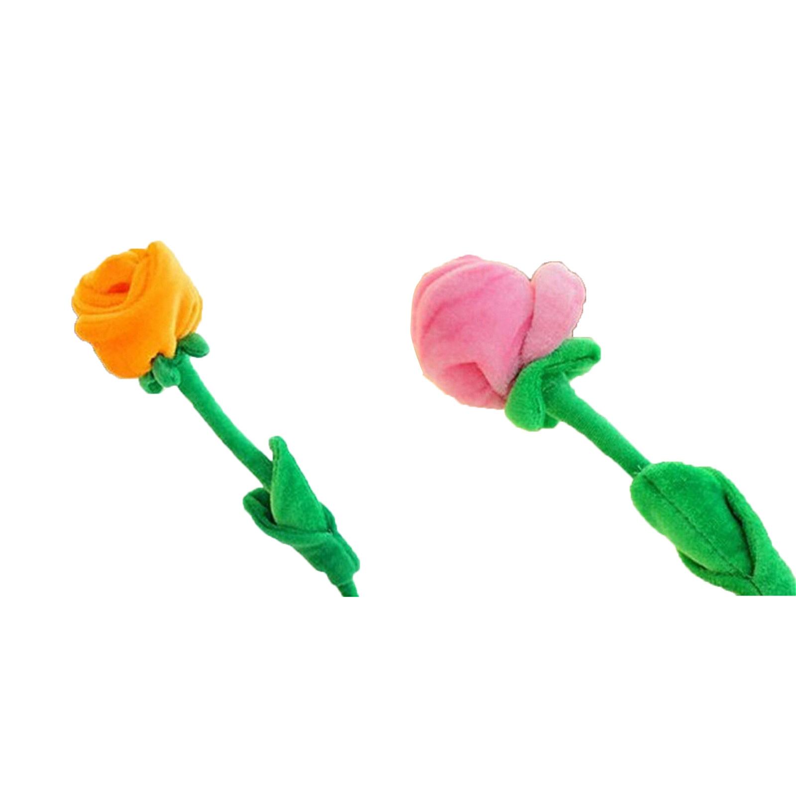 Plush Rose Flower Assorted Colors Rose 43cm Long Flexible Bendable Stem ...