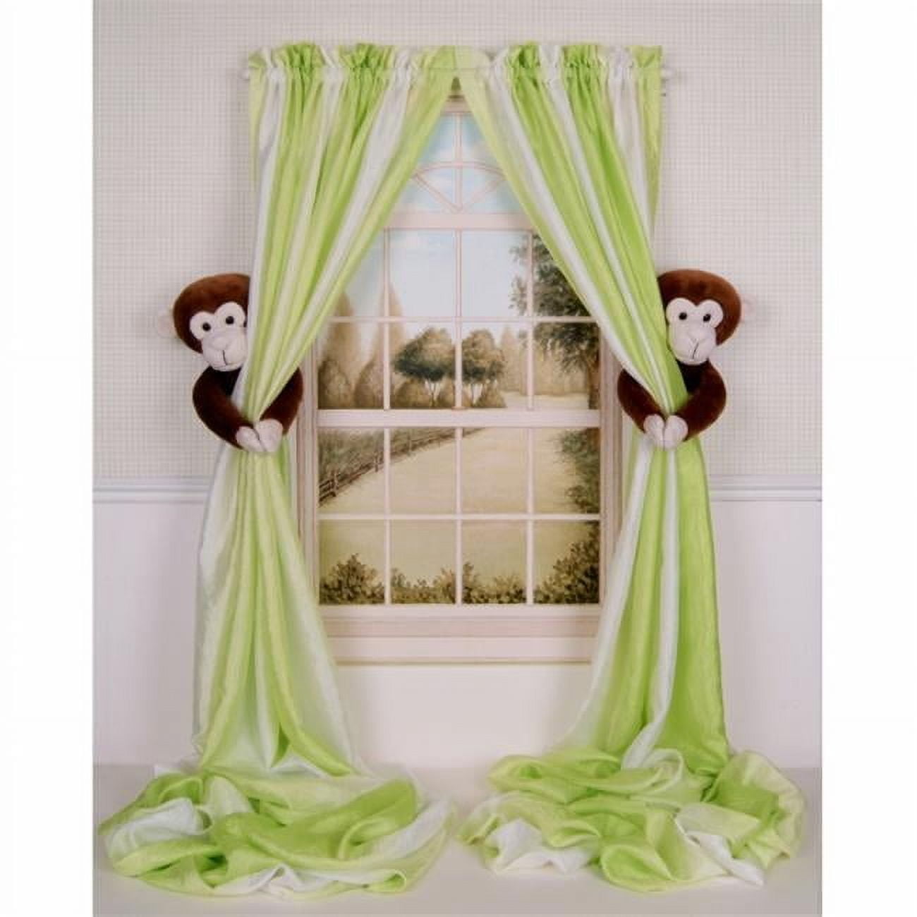 Plush Safari Chocolate Monkey Curtain Tieback Set- 2 - Walmart.com
