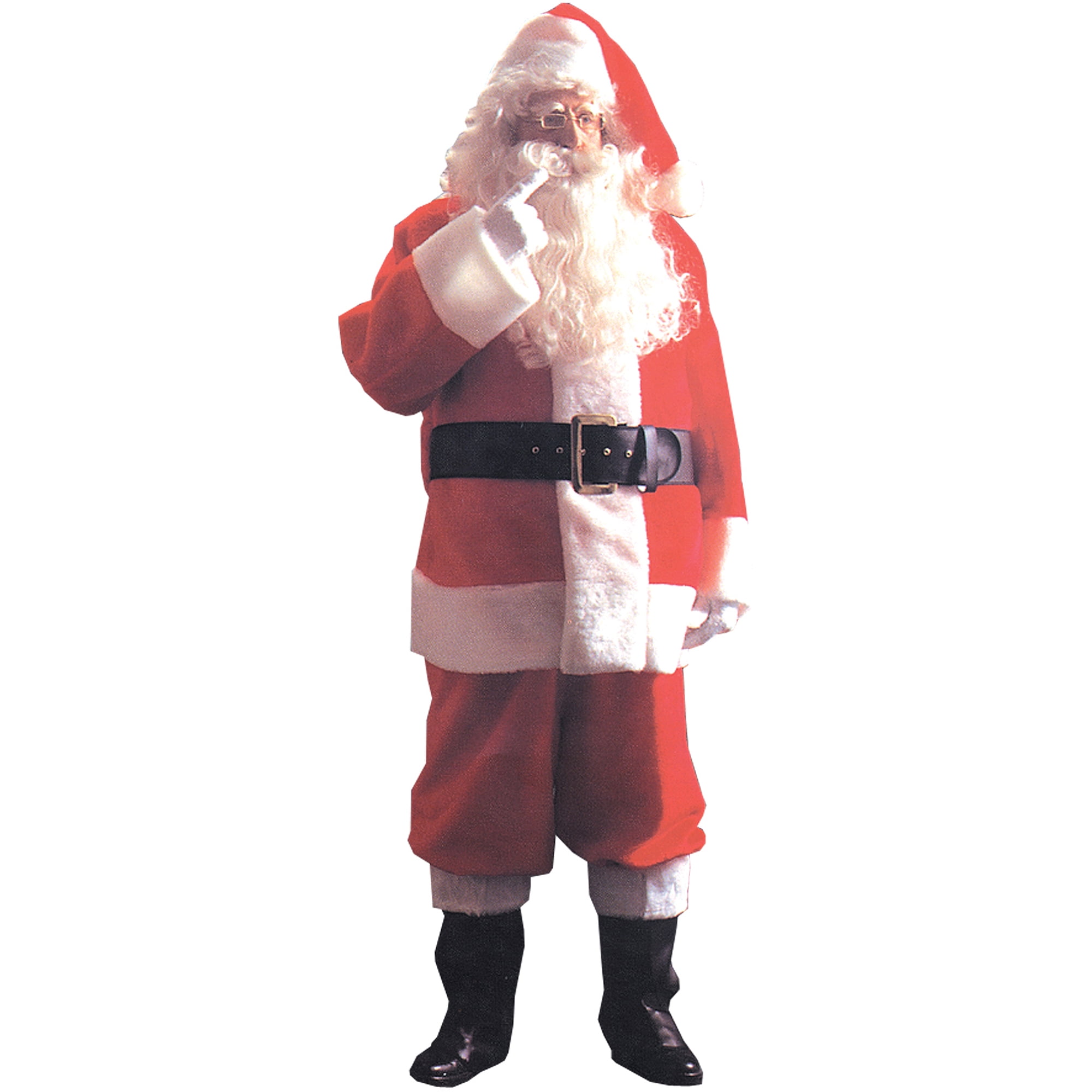 Plush Santa Suit Adult Costume - Walmart.com