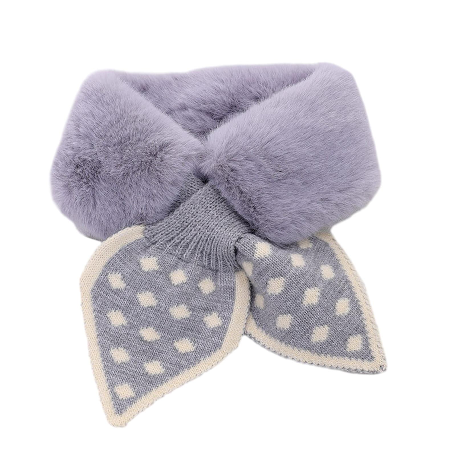 Plush Scarf Winter Warm Shoulder Cover Soft Warm Scarf for Adults Kids ...