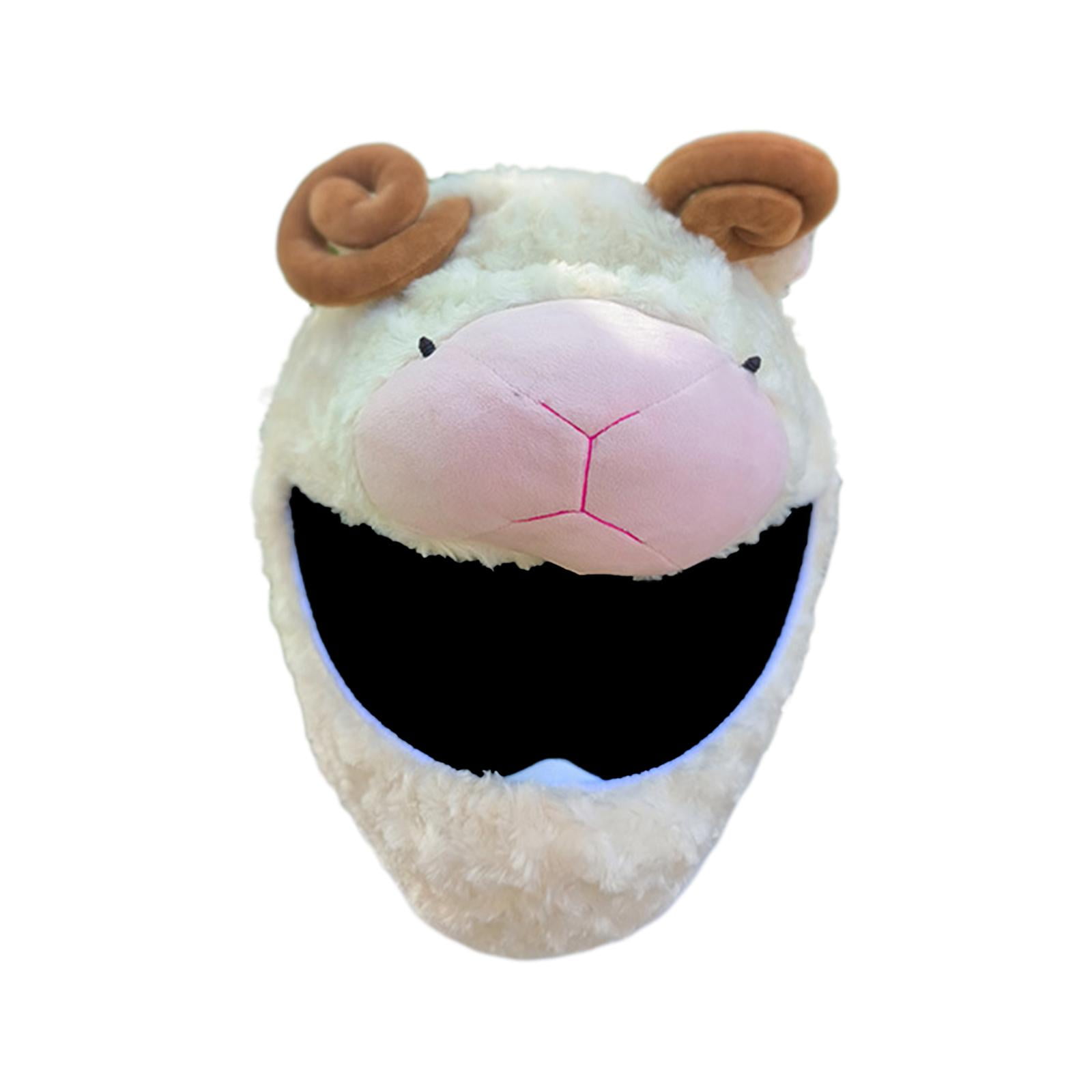 Plush Sheep Helmet Cover/ Funny Helmet Cover/ Soft Motorbike Ski ...