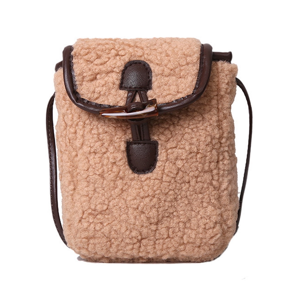 Plush Small Bag Female Fashion Winter Single Shoulder Crossbody Bag ...