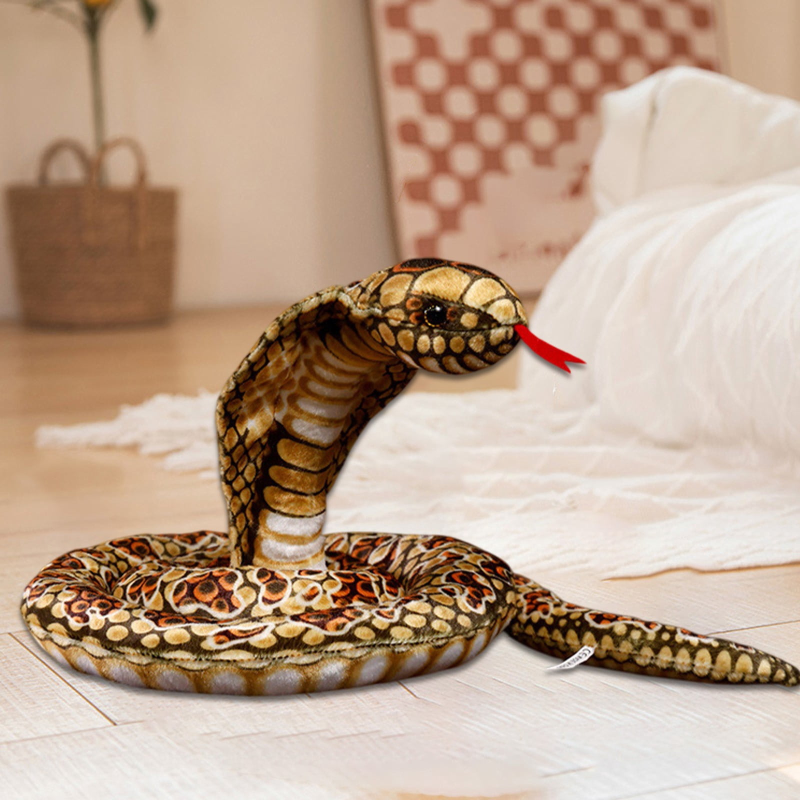 Plush Snake Toy, Soft Stuffed Animal with Big Eyes, Cute Hugging ...