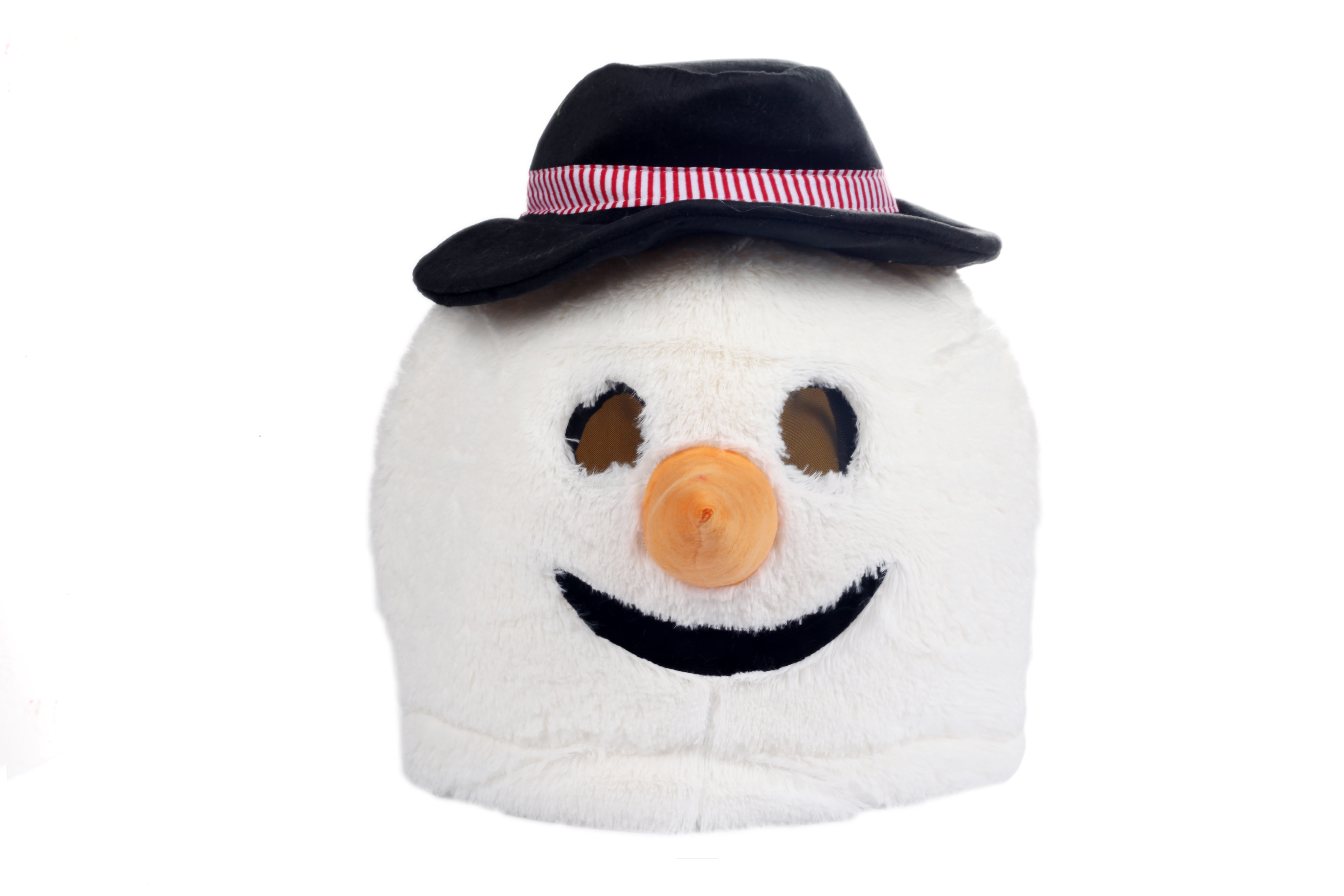 Plush Snowman Mascot Costume Head Mask Christmas Fancy Party Dress ...