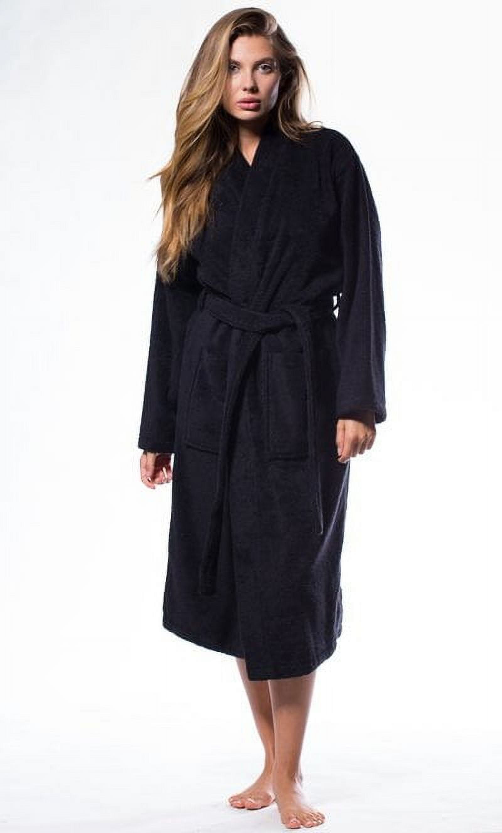 Plush Soft Warm, Robe for Women Terry Turkish Bathrobe Cotton Towel ...