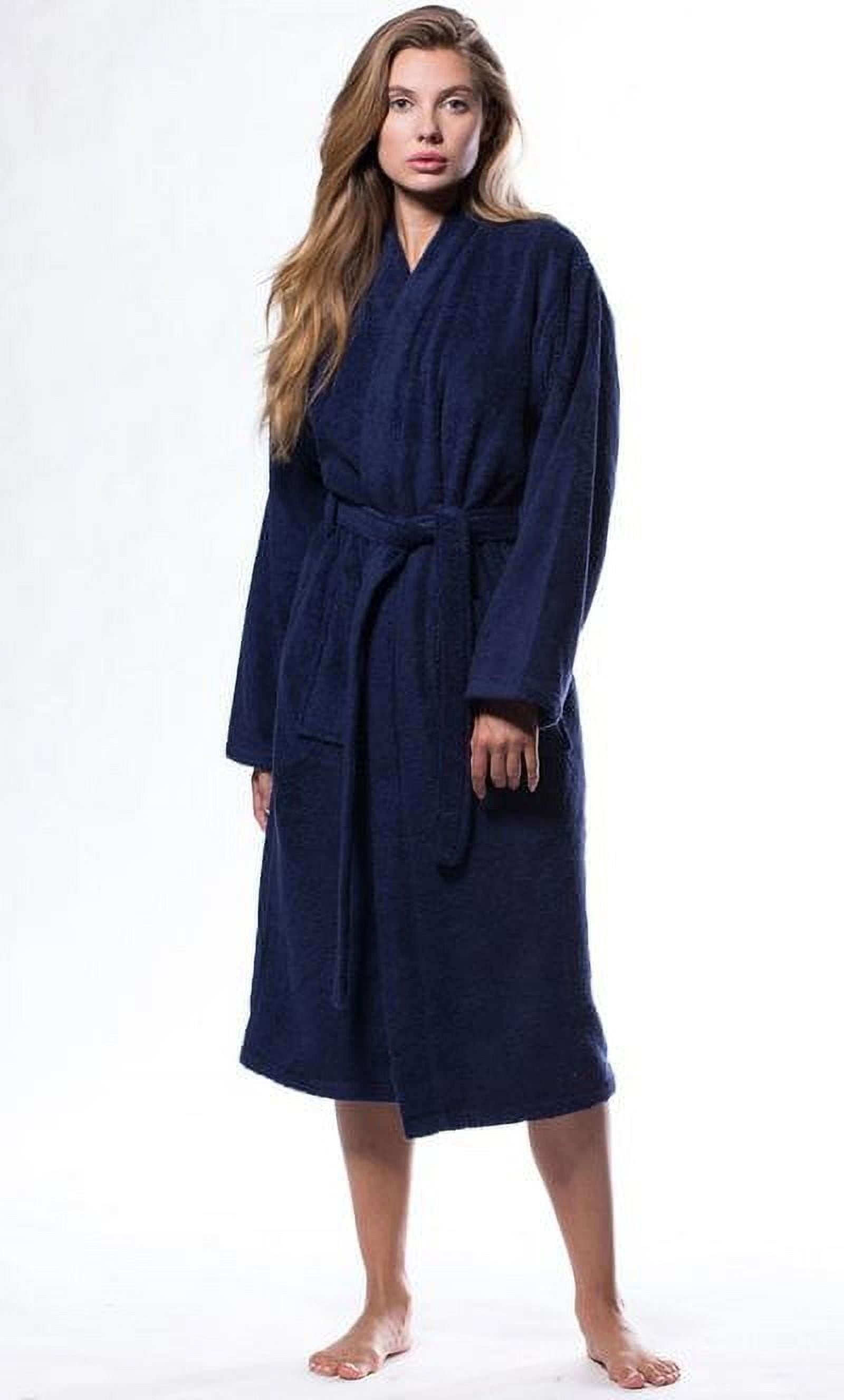 Plush Soft Warm, Robe for Women Terry Turkish Bathrobe Cotton Towel ...