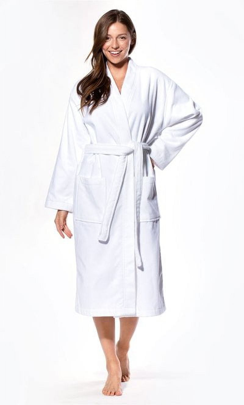 Plush Soft Warm, Robe for Women Terry Velour Turkish Bathrobe Cotton ...