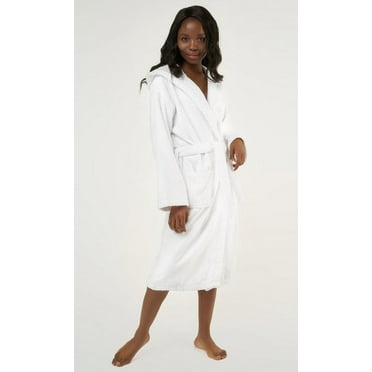 Plush Soft Warm, Robe for Women Terry Velour Turkish Bathrobe Cotton ...