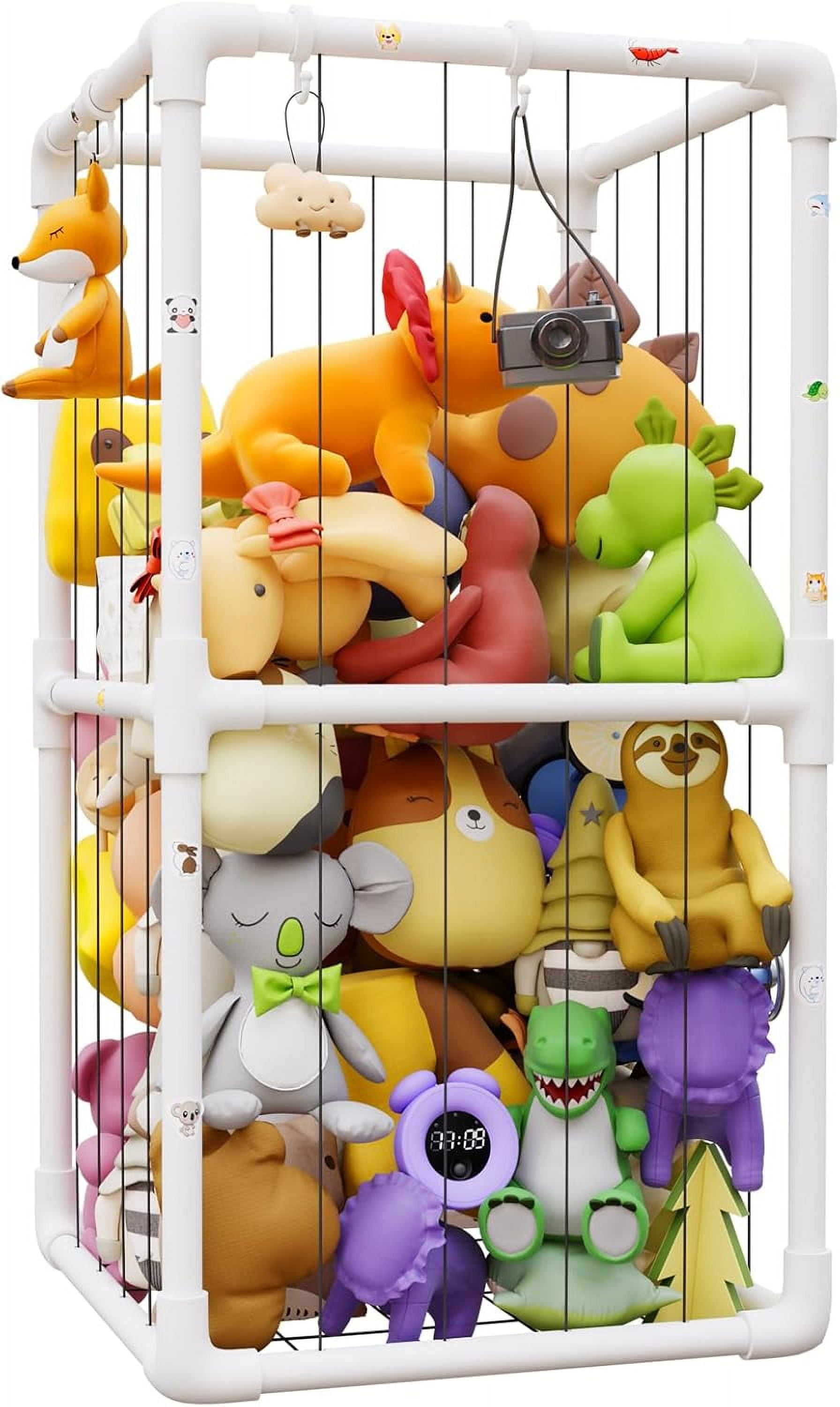 Plush Stuffed Animal Storage Zoo Holder Standing, Kids Toy Storage ...