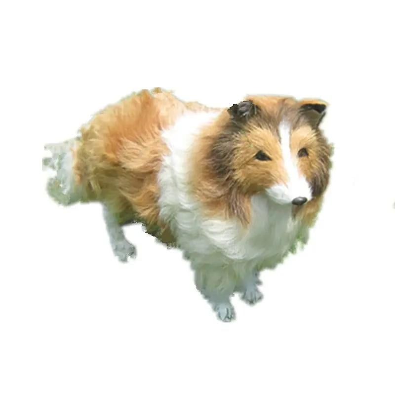 Plush Stuffed Animal Toys Realistic Plush Dog Border Collie toy home ...