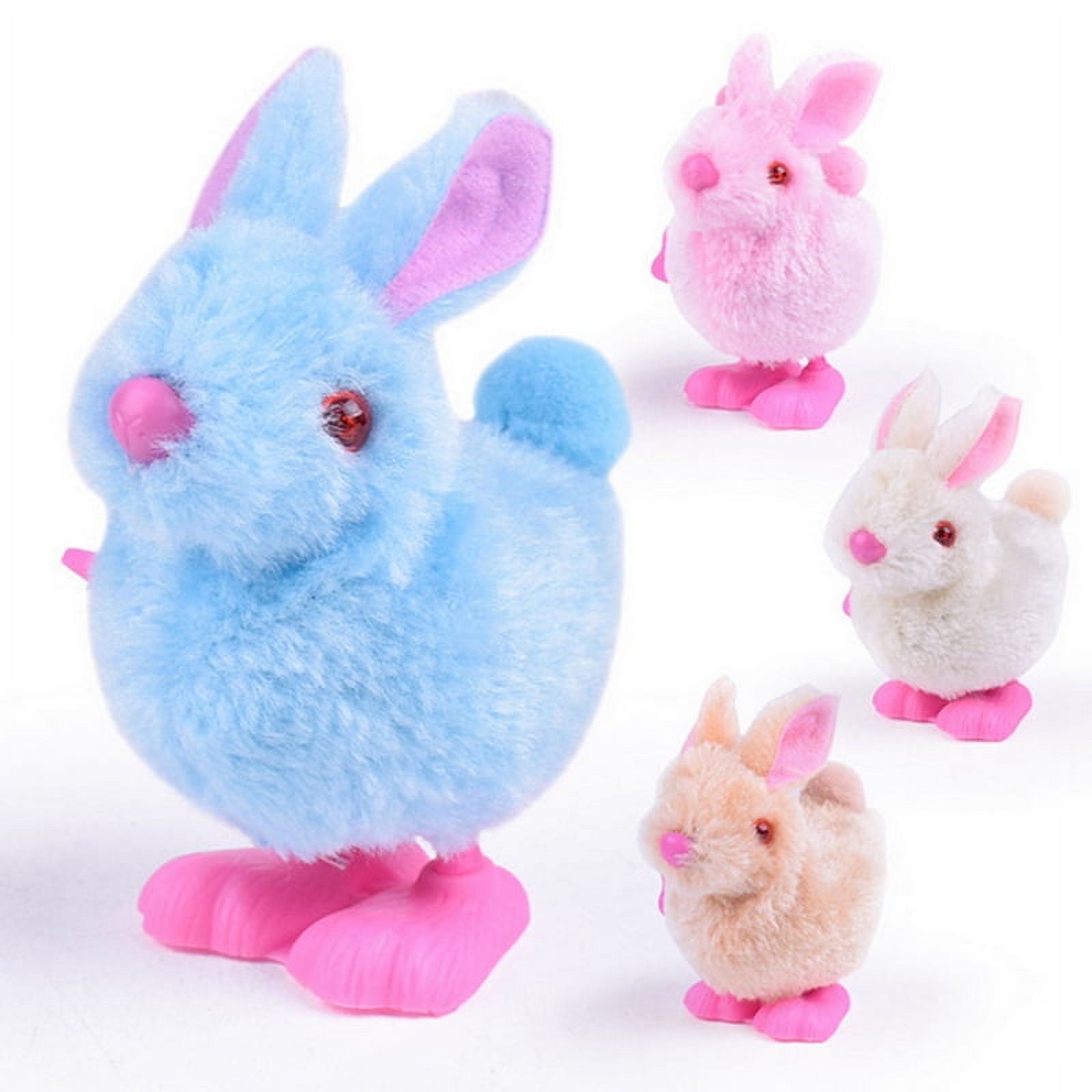 Plush Stuffed Bunny Toys Cartoon Jumping Rabbit Children's Baby Wind Up ...
