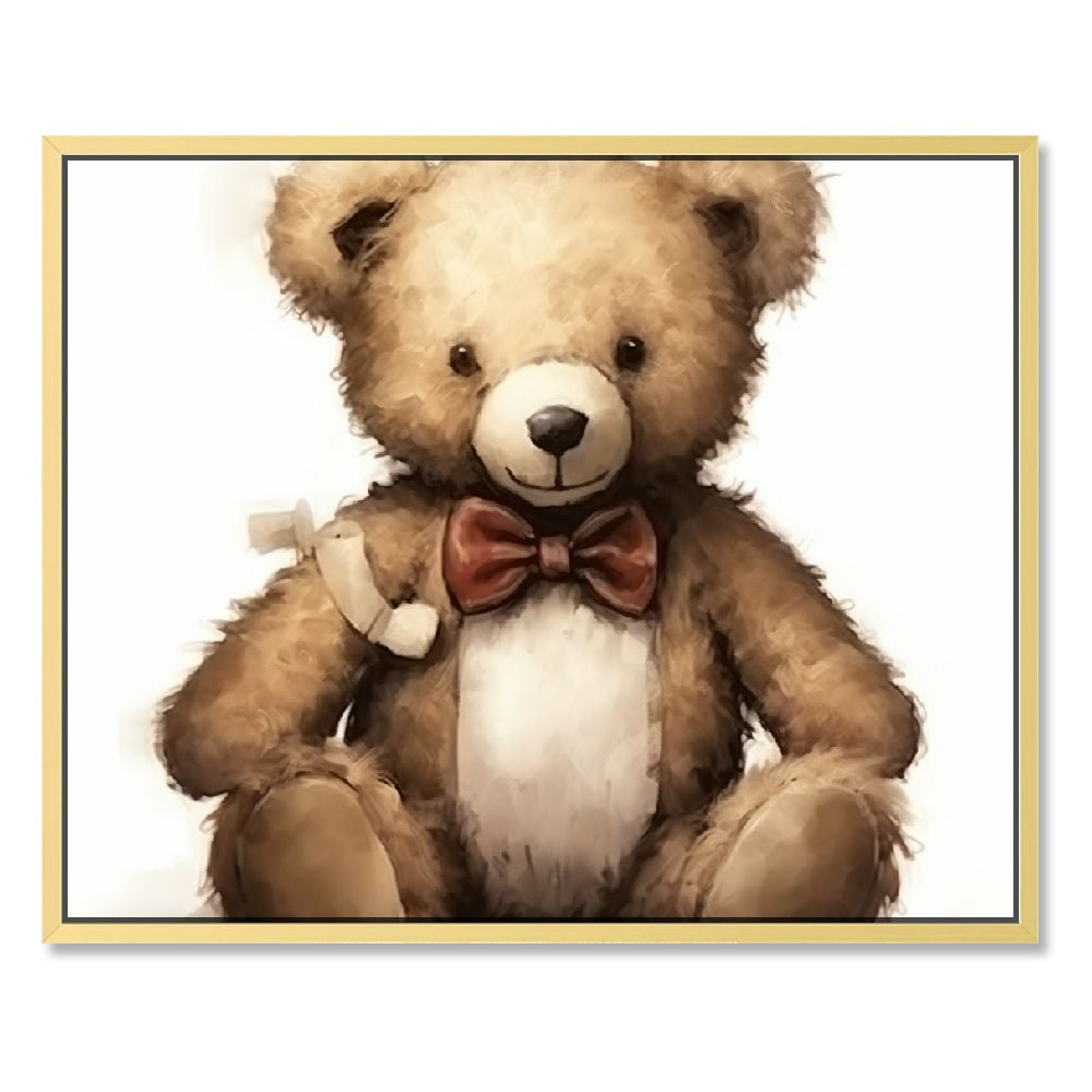 Plush Teddy Bear - Cute Baby Bear Print - Bear Art - Plushie Art - Gift ...