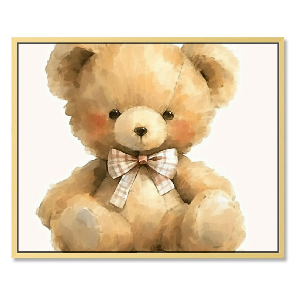 Plush Teddy Bear Poster - Cute Baby Bear Print - Bear Art - Plushie Art ...
