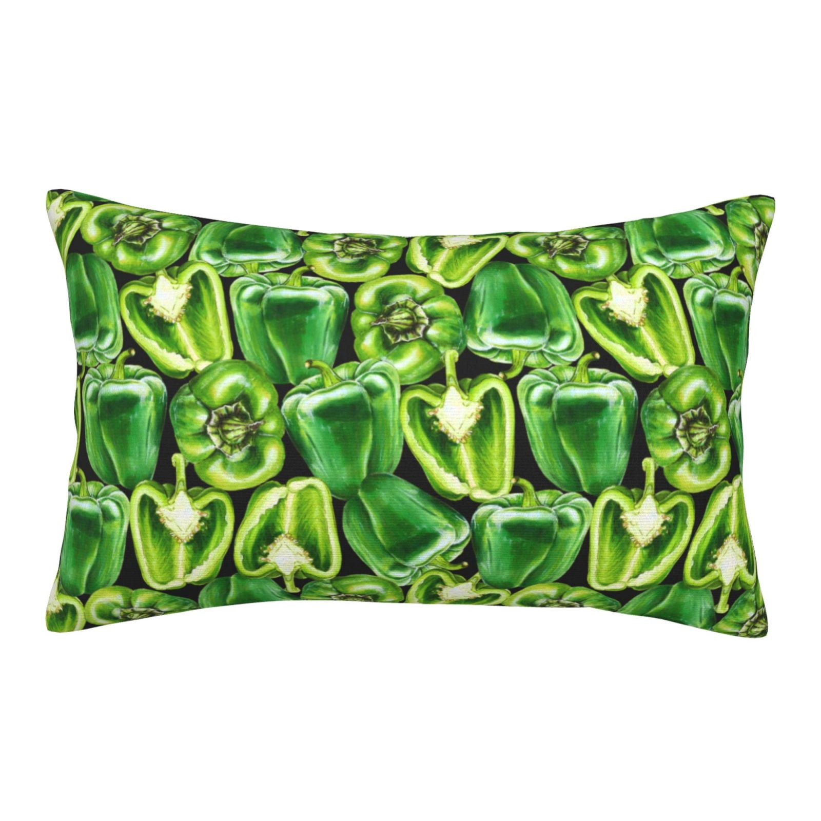 Plush Throw Pillow Covers, green Bell Pepper funny Pillow Cases with ...