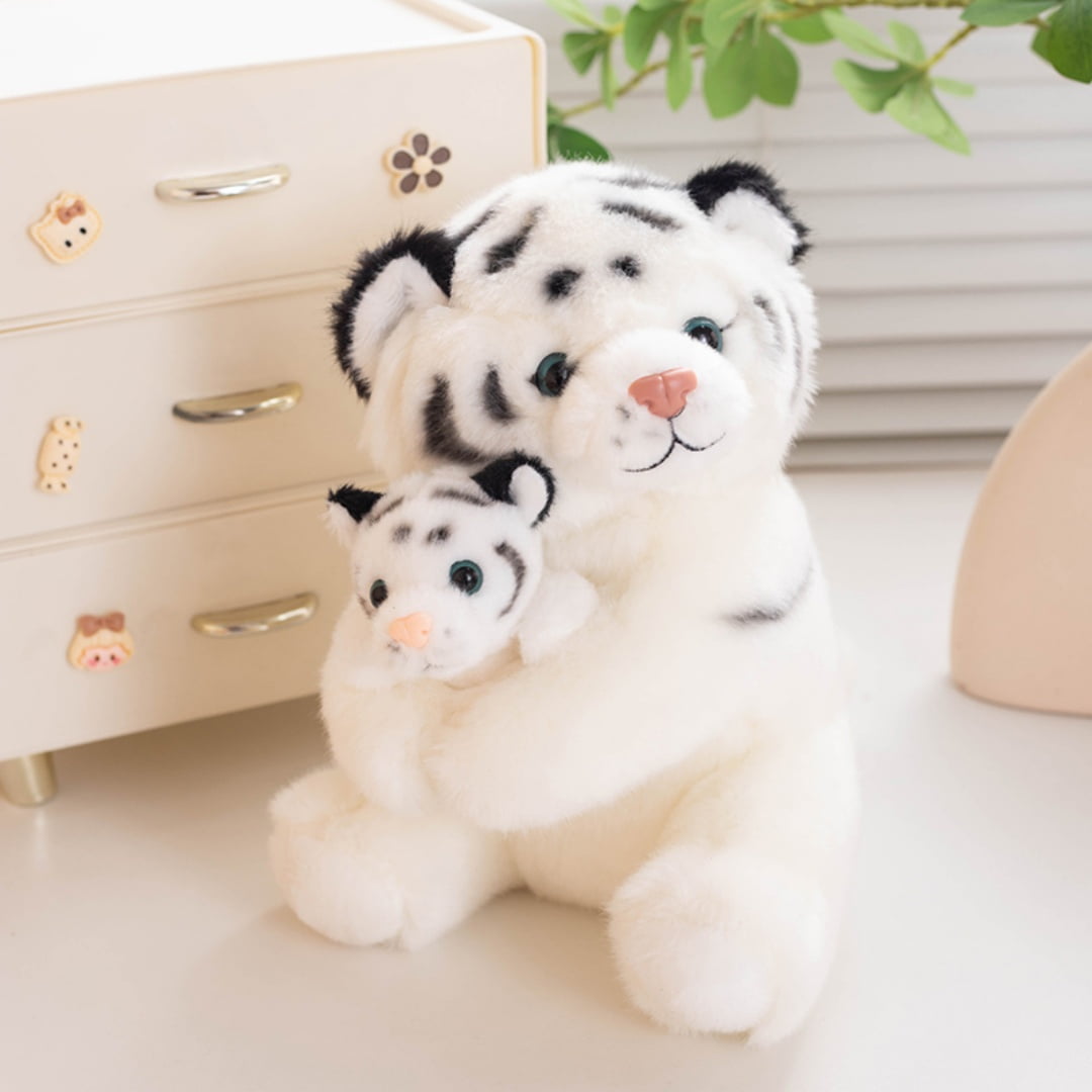 Plush Tiger Stuffed Animal Set -2 Pieces Lifelike Soft Tiger-Kids Plush ...
