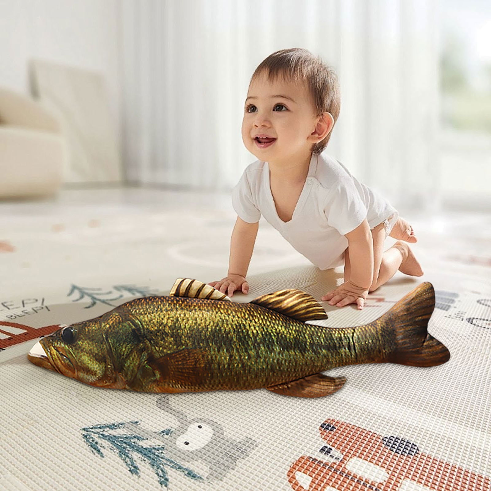 Plush Toy under $5! Xqxayjr Realistic Fish Plush Toy, Simulation Bass ...