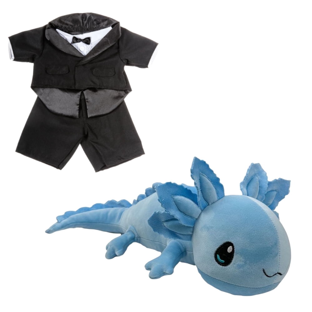 Xochitl the Axolotl 16″ Plush with 14″–18″ Tuxedo Outfit – Ideal ...