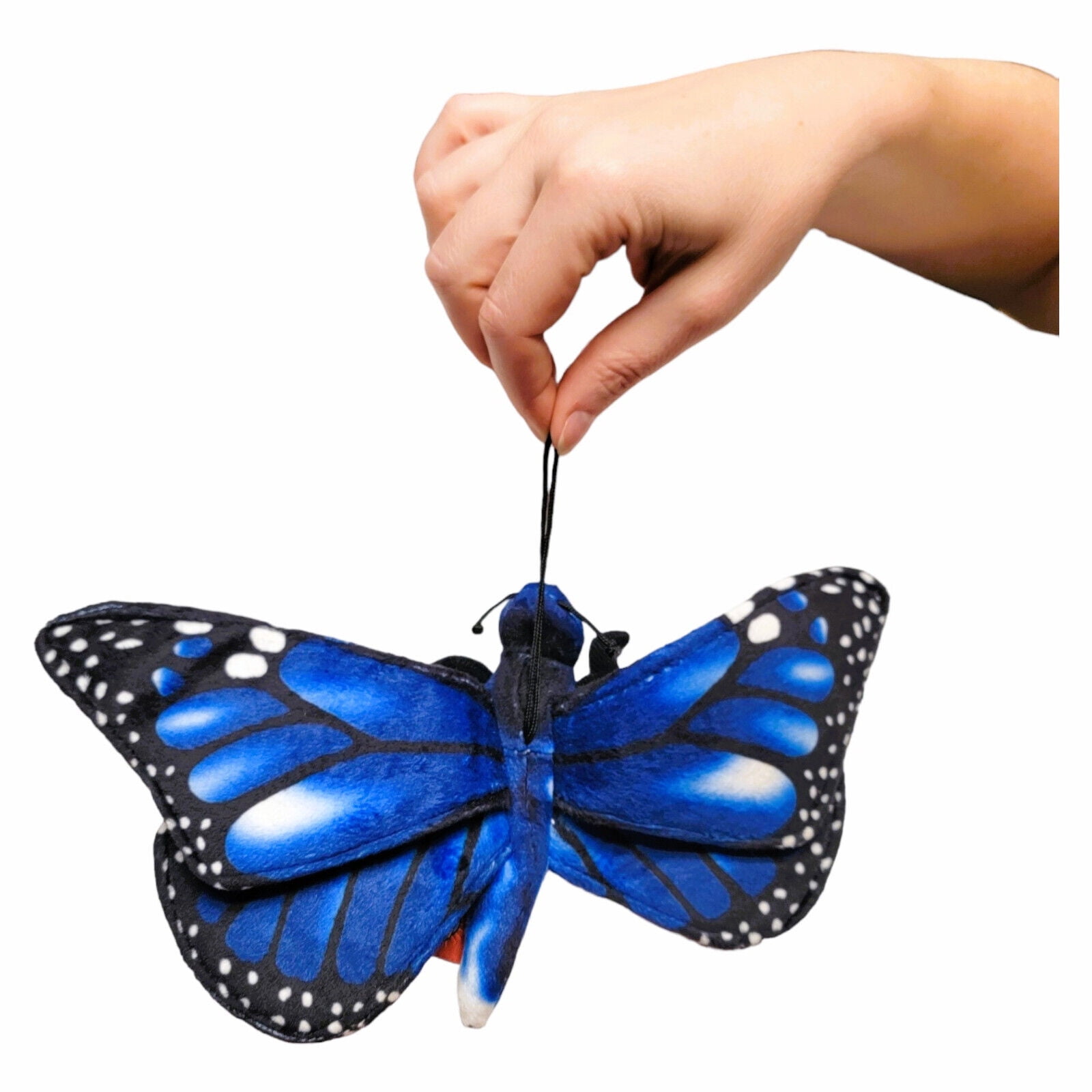 Plush Toy Butterfly (Blue Morph - Double Wigs) 11 inch Wide. Stuffed ...